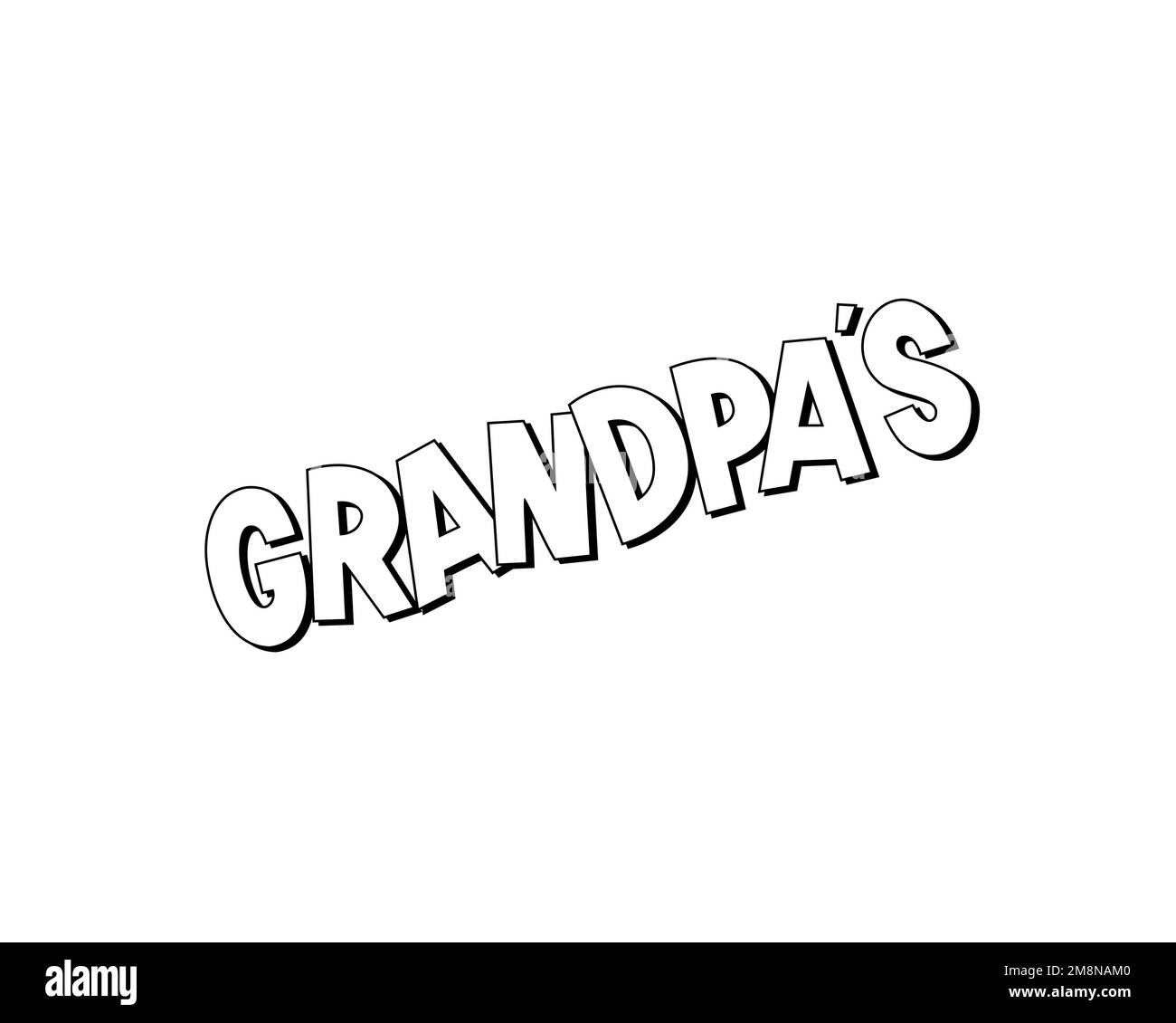 GrandPa's, rotated logo, white background Stock Photo - Alamy