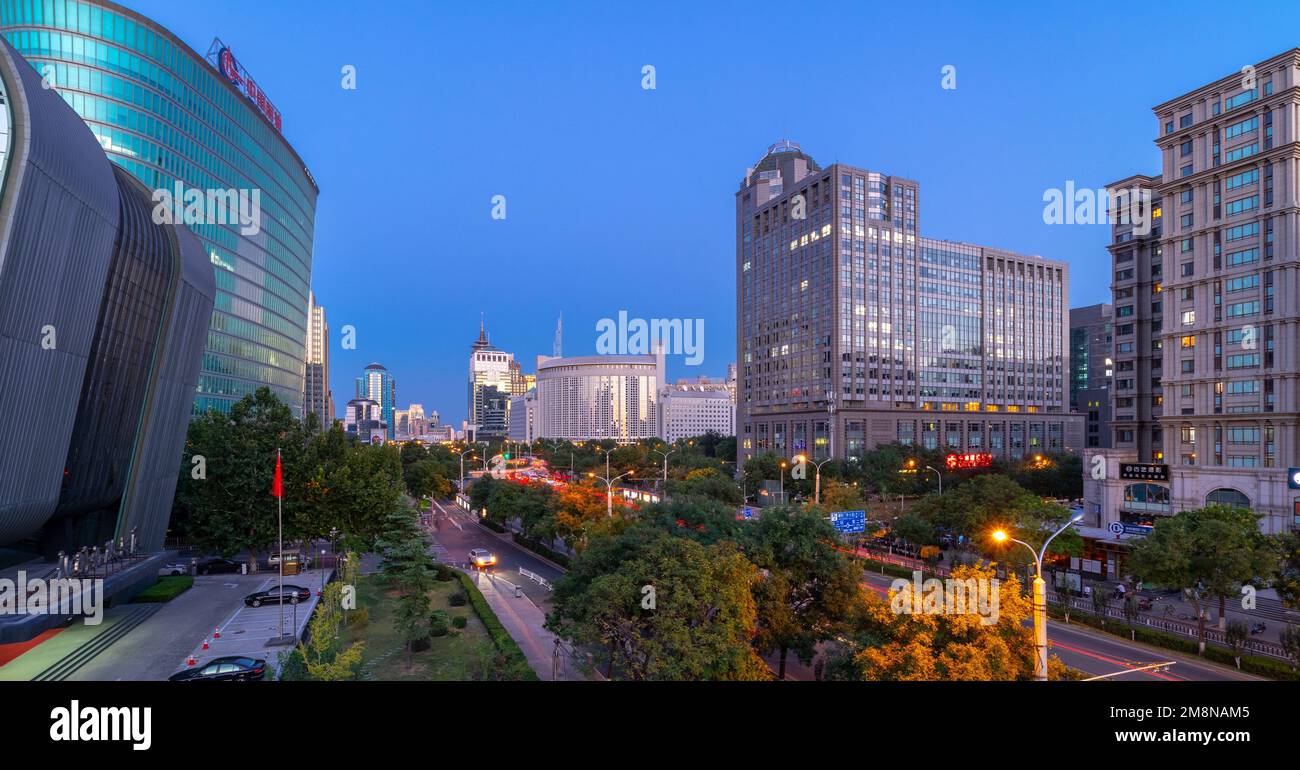 Beijing city at night Stock Photo - Alamy