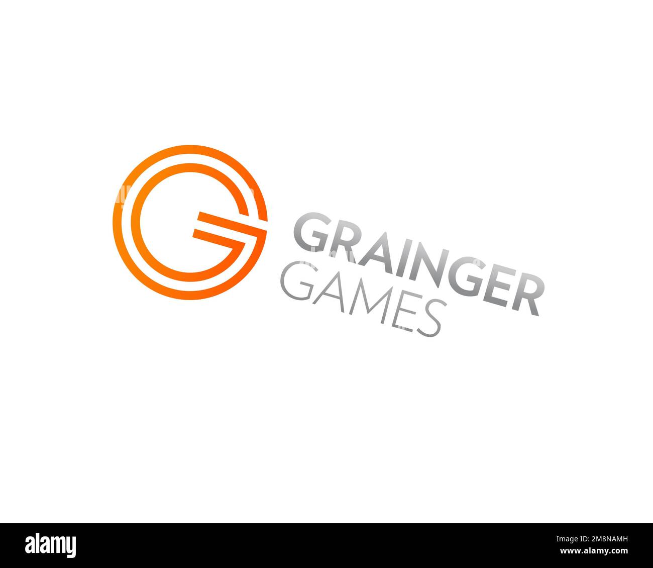 Grainger Games, rotated logo, white background B Stock Photo - Alamy