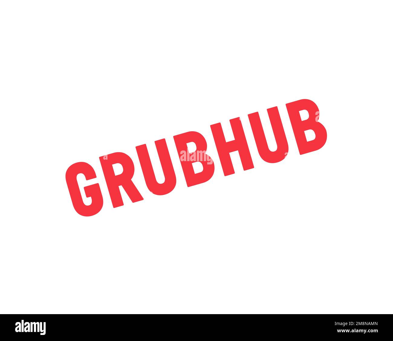 Grubhub, rotated logo, white background Stock Photo - Alamy