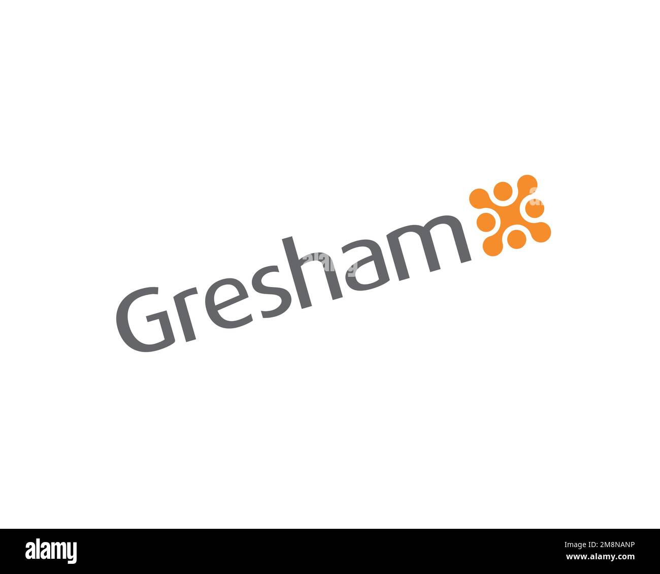 Gresham Technologies plc, rotated logo, white background Stock Photo - Alamy