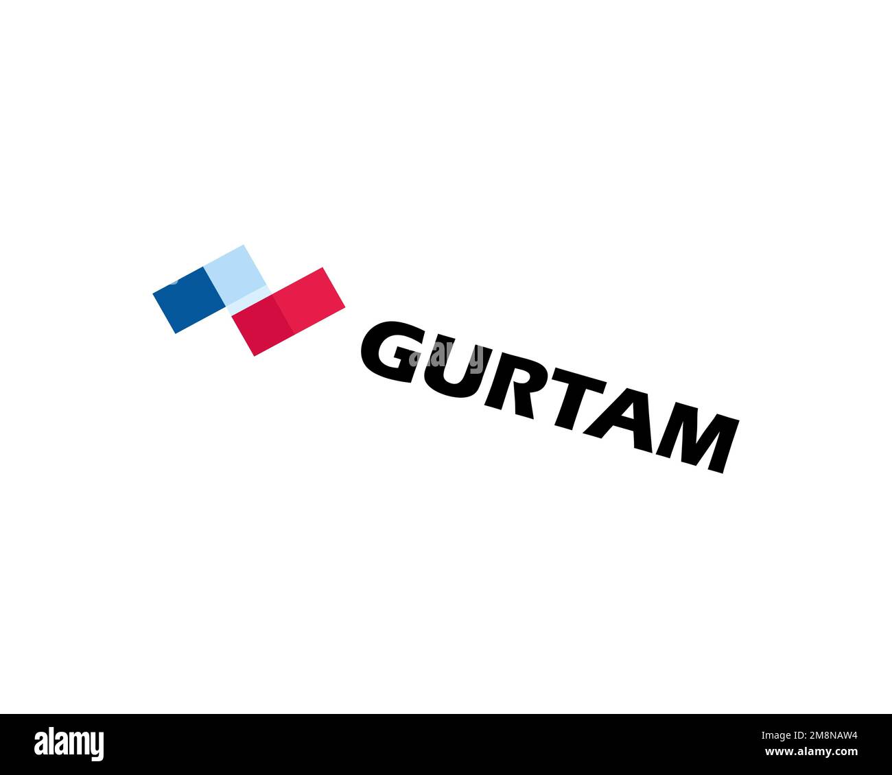 Gurtam, rotated logo, white background B Stock Photo - Alamy