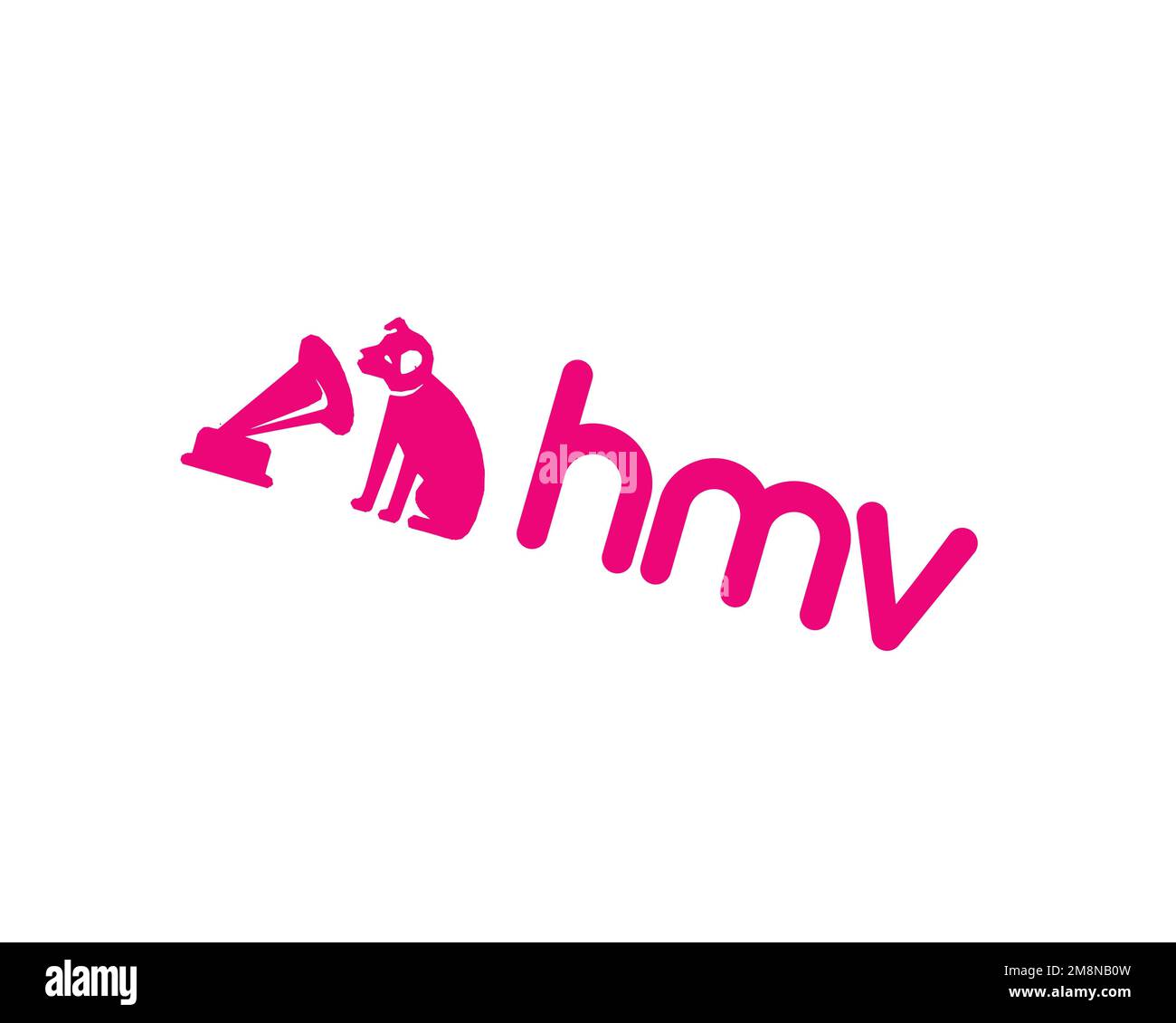 HMV, rotated logo, white background B Stock Photo - Alamy