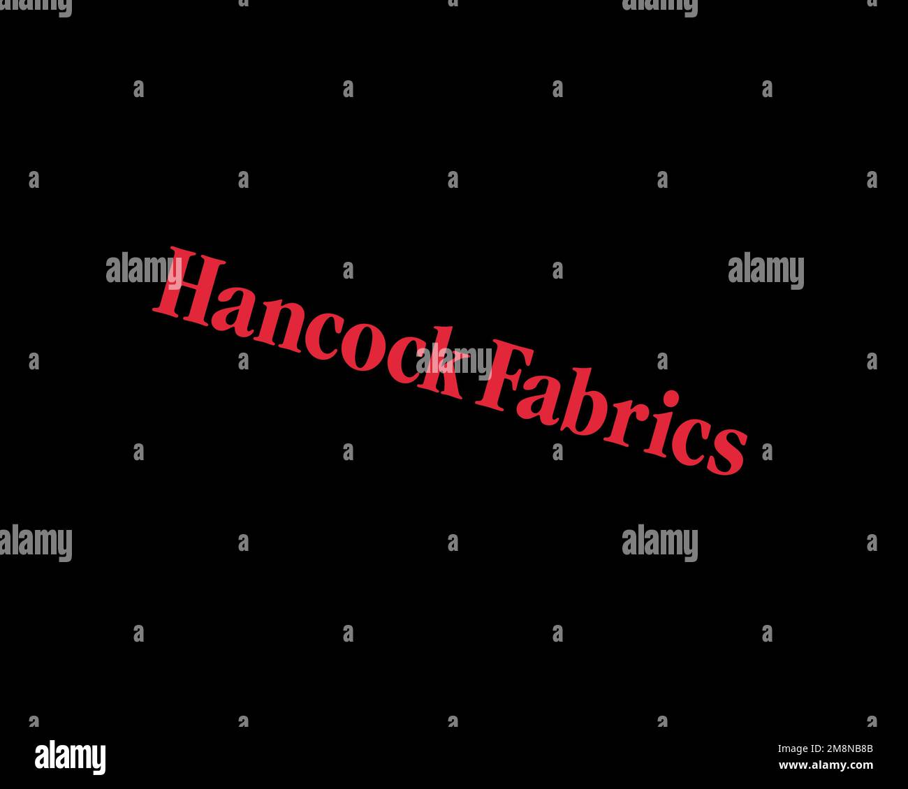 Hancock Fabrics, Twisted Logo, Black Background B Stock Photo - Alamy