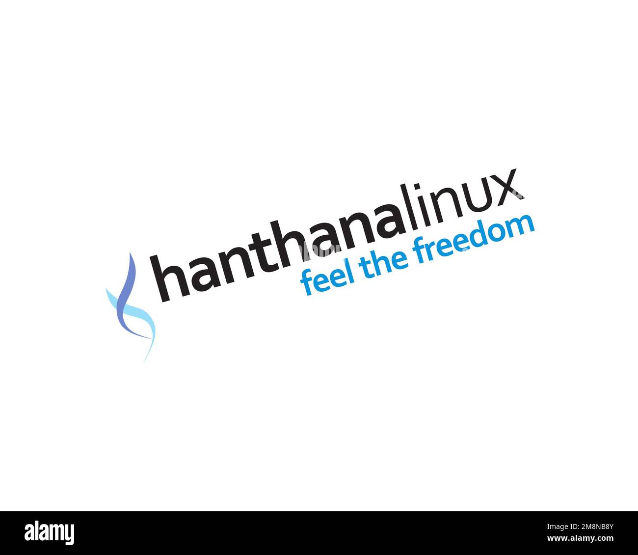 Hanthana Linux operating system, rotated logo, white background Stock ...
