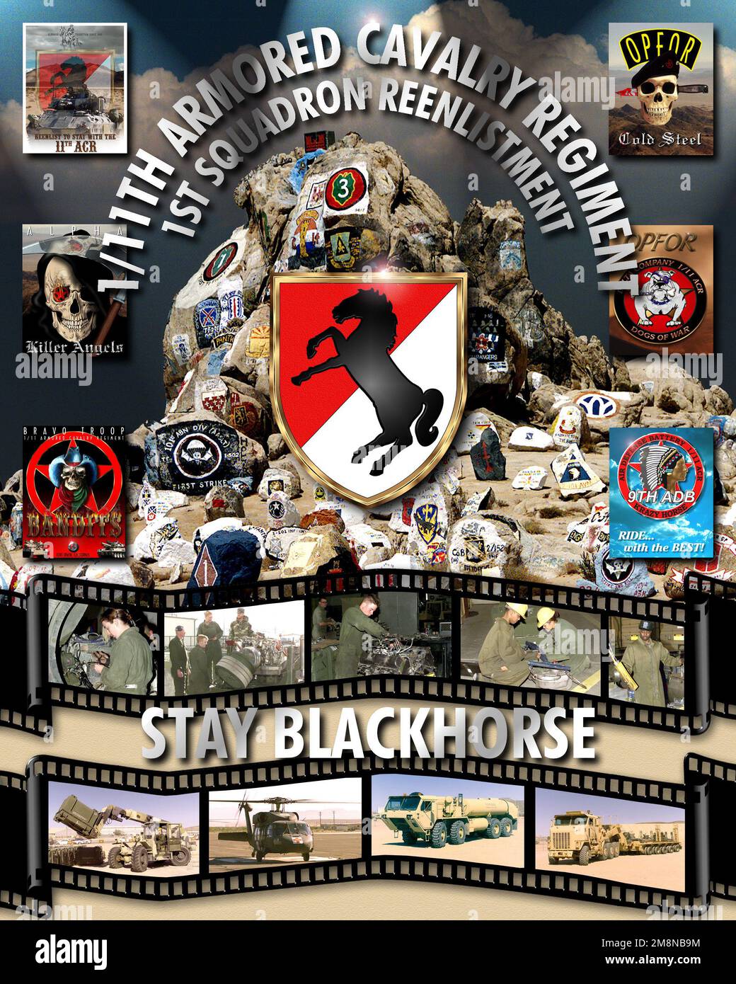 National Training Center, Fort Irwin, California, poster: 11th Armored ...