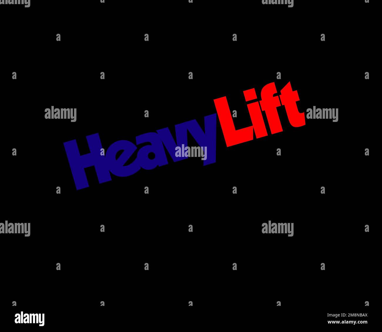 HeavyLift Cargo Airline, rotated logo, black background Stock Photo - Alamy