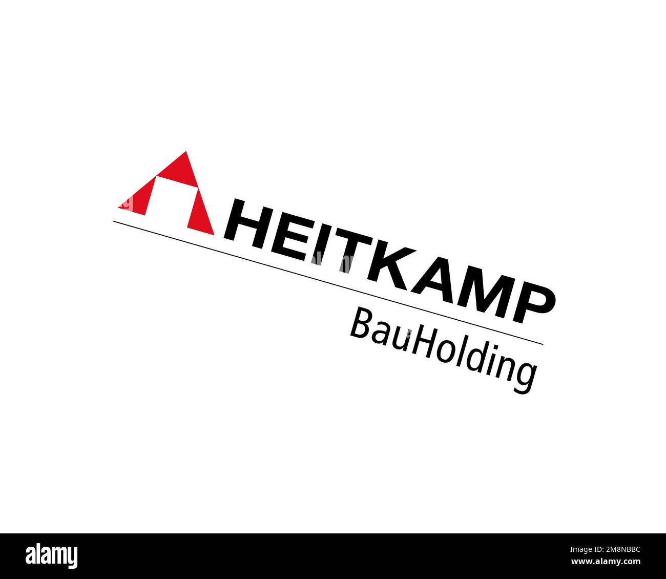 Heitkamp BauHolding, rotated logo, white background B Stock Photo - Alamy