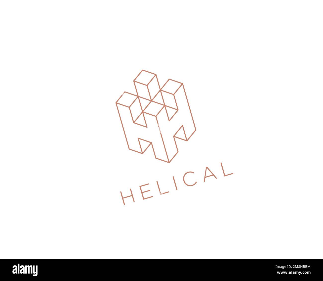 Helical plc, rotated logo, white background Stock Photo - Alamy