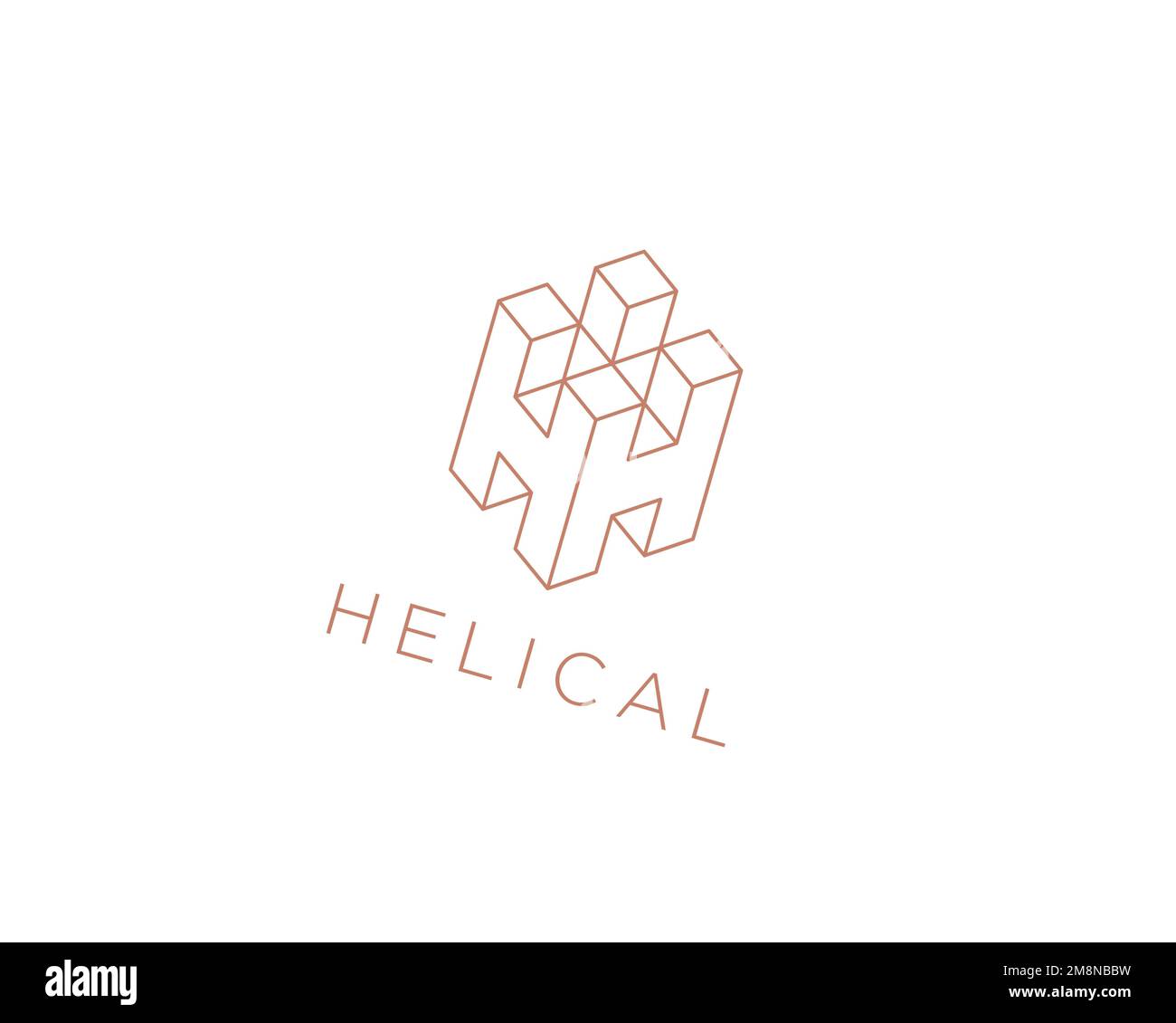 Helical plc, rotated logo, white background B Stock Photo - Alamy