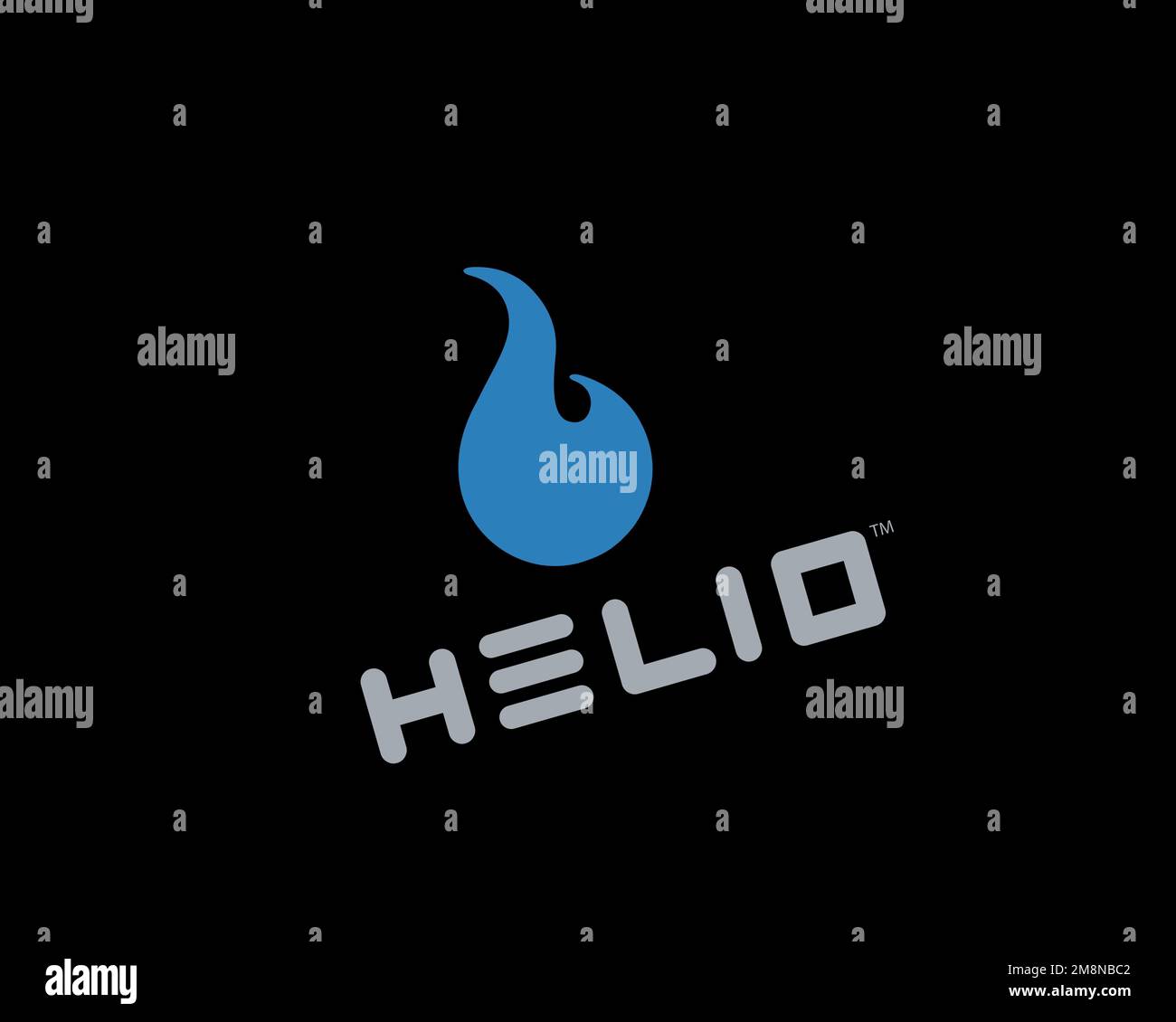 Helio wireless carrier, rotated logo, black background Stock Photo - Alamy