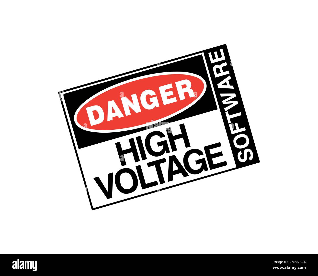 High Voltage Software, Rotated Logo, White Background Stock Photo - Alamy