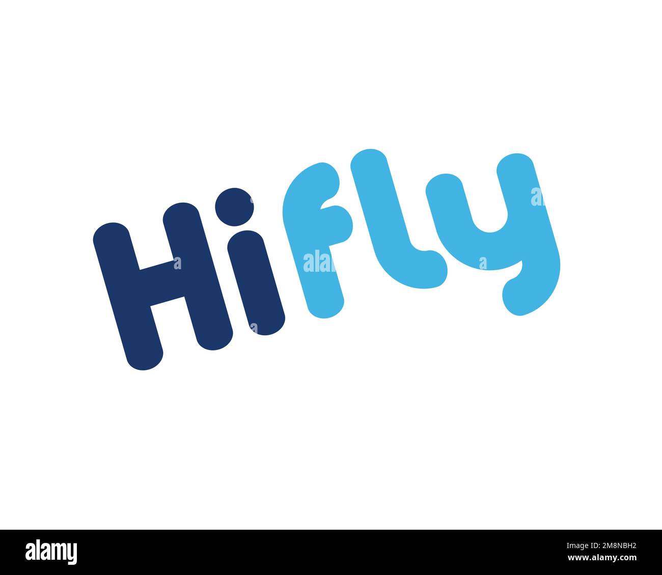 Hi Fly Malta, Rotated Logo, White Background Stock Photo - Alamy