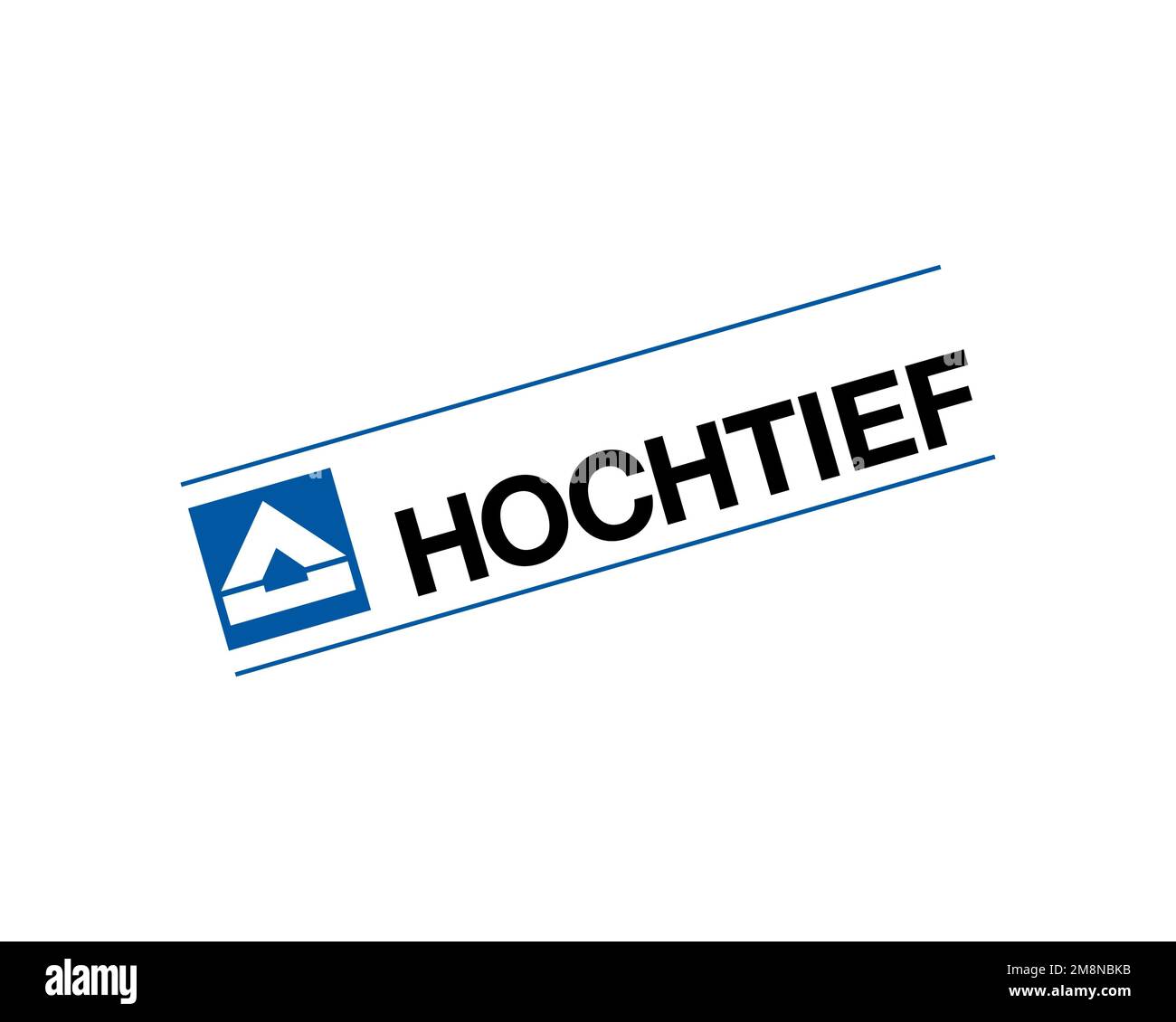 Hochtief, rotated logo, white background Stock Photo - Alamy