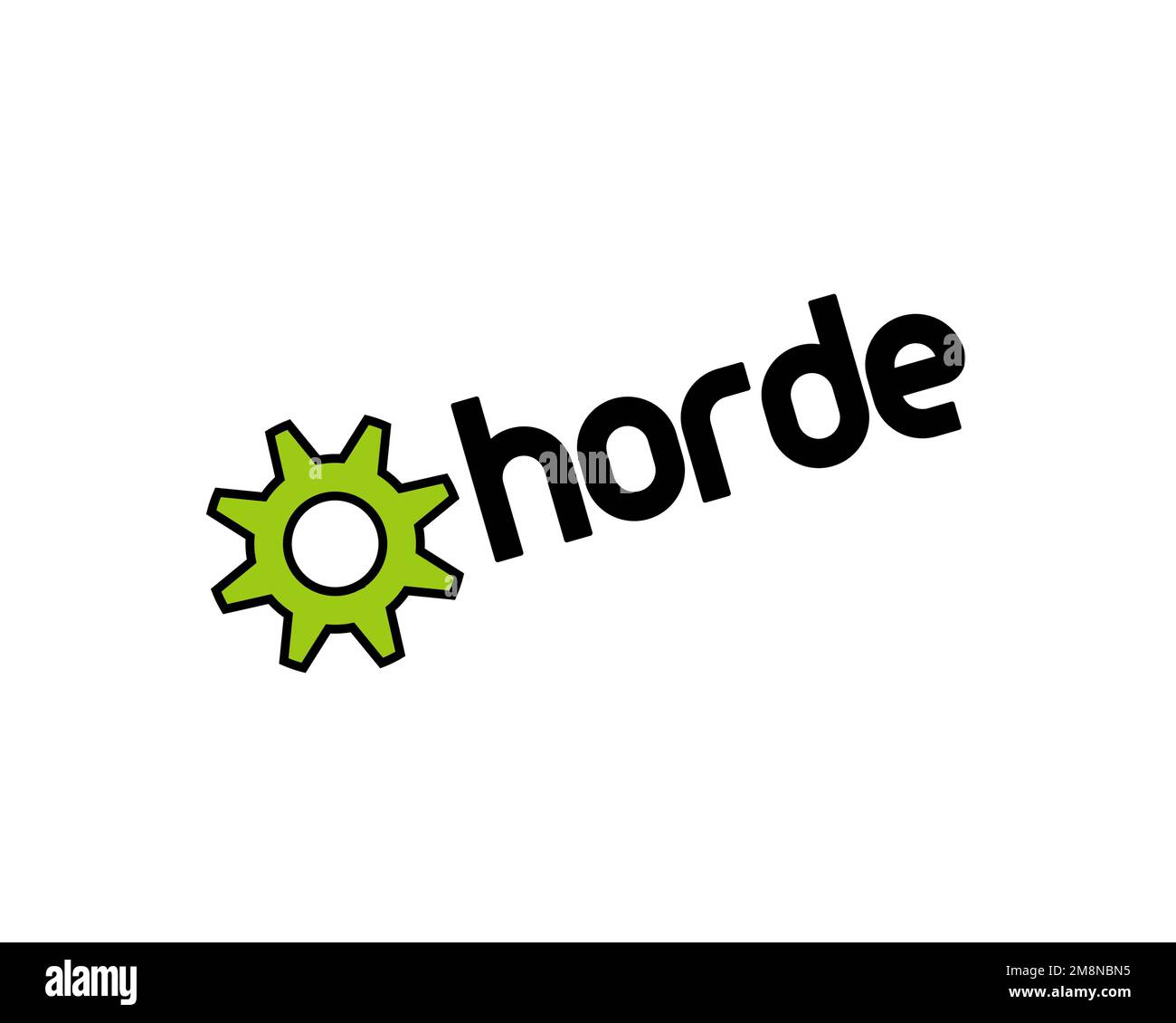 Horde software, rotated logo, white background Stock Photo - Alamy
