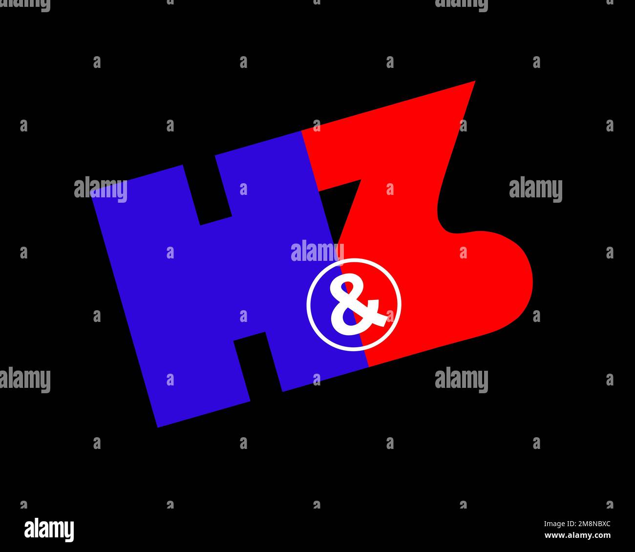 Hudong-Zhonghua Shipbuilding, Rotated Logo, Black Background Stock ...