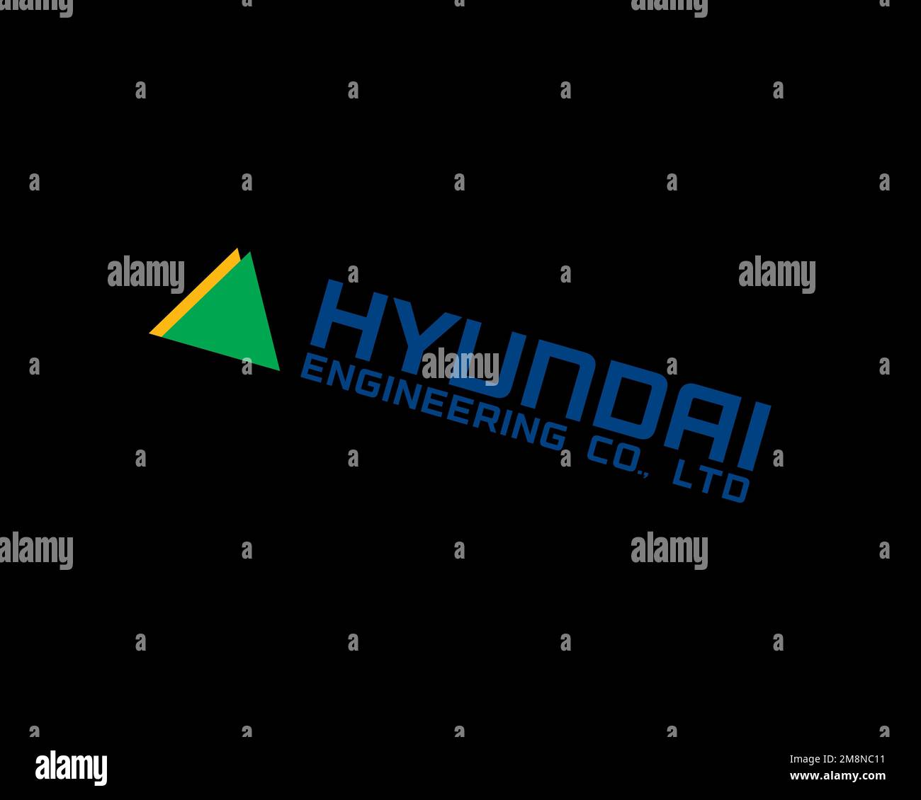 Hyundai Engineering HEC, Rotated Logo, Black Background B Stock Photo ...