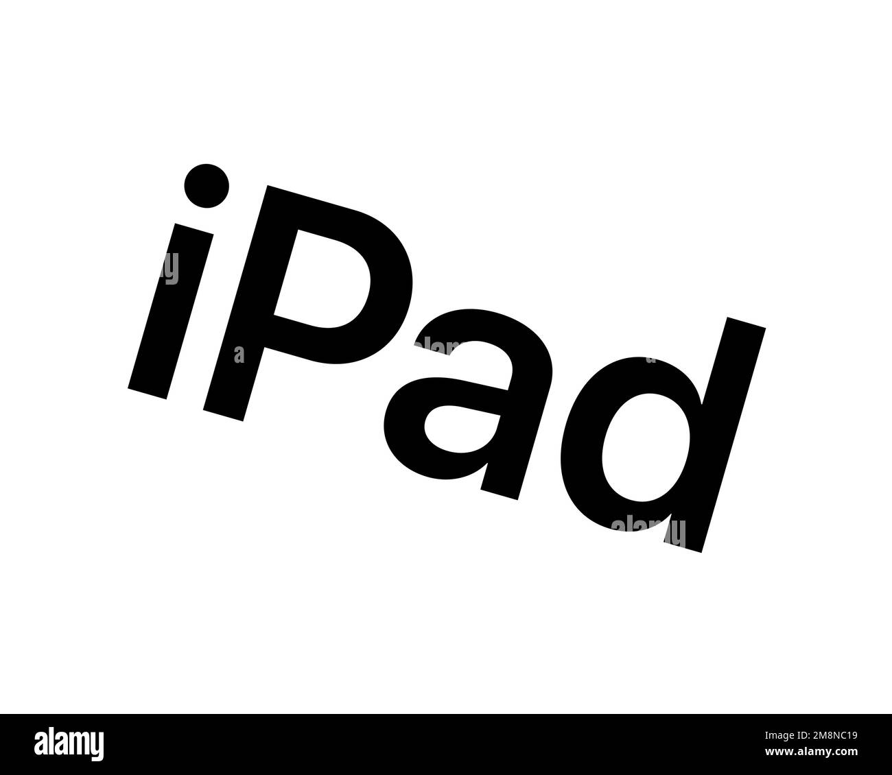 IPad 2019, Rotated Logo, White Background B Stock Photo - Alamy