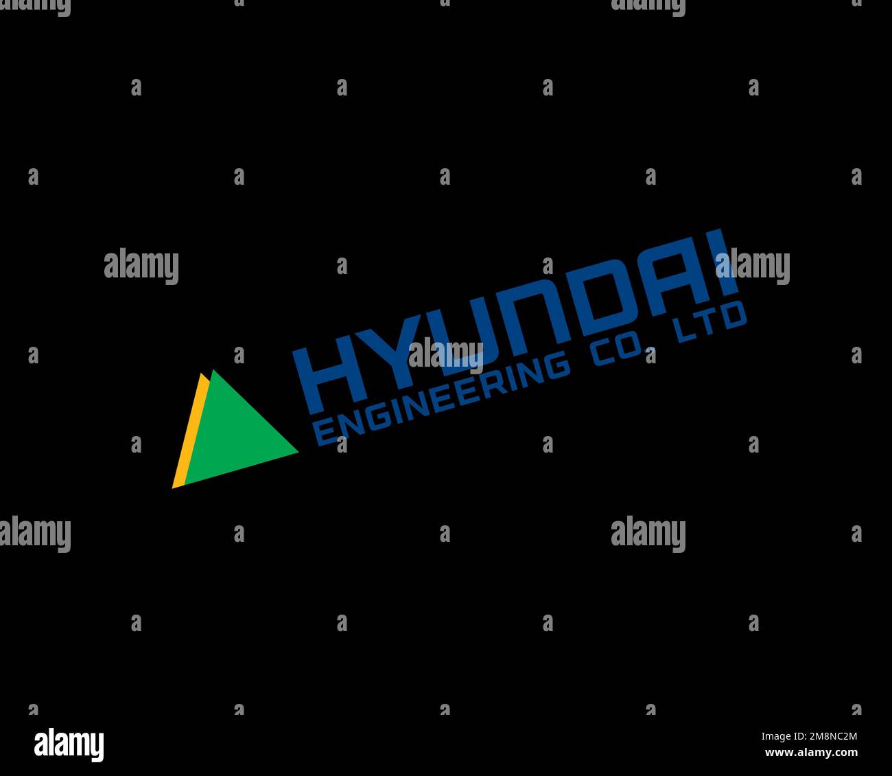 Hyundai Engineering HEC, Rotated Logo, Black Background Stock Photo - Alamy