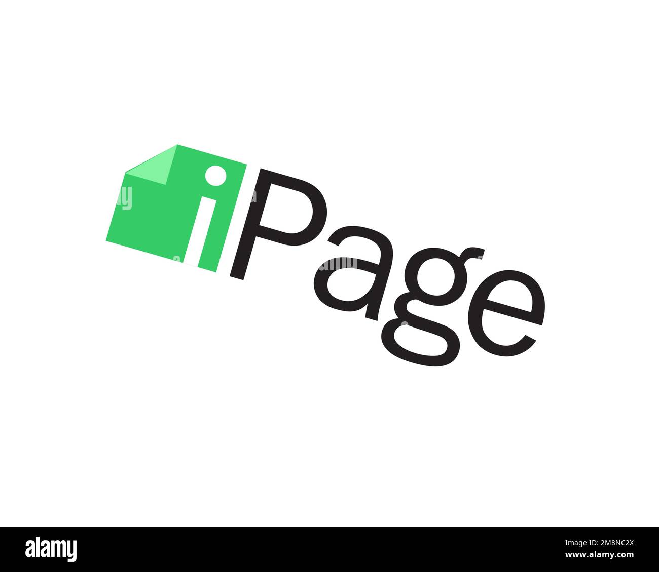 IPage, rotated logo, white background B Stock Photo - Alamy