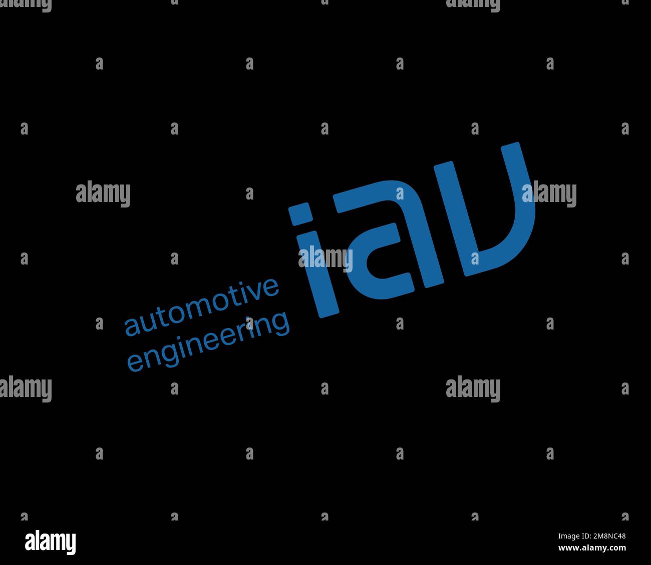 IAV, rotated logo, black background Stock Photo - Alamy
