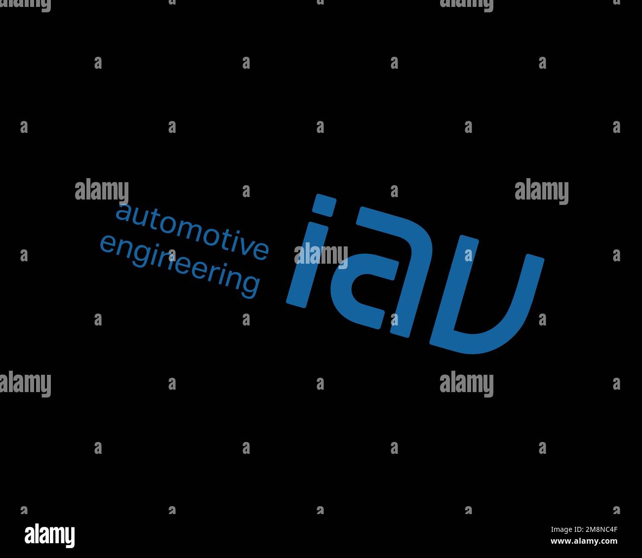 IAV, rotated logo, black background B Stock Photo - Alamy