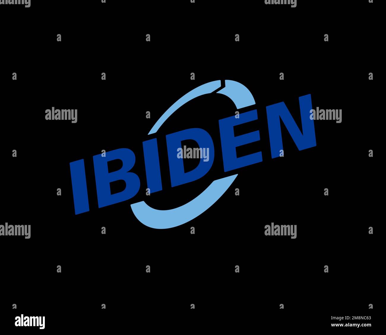 Ibid, rotated logo, black background Stock Photo - Alamy