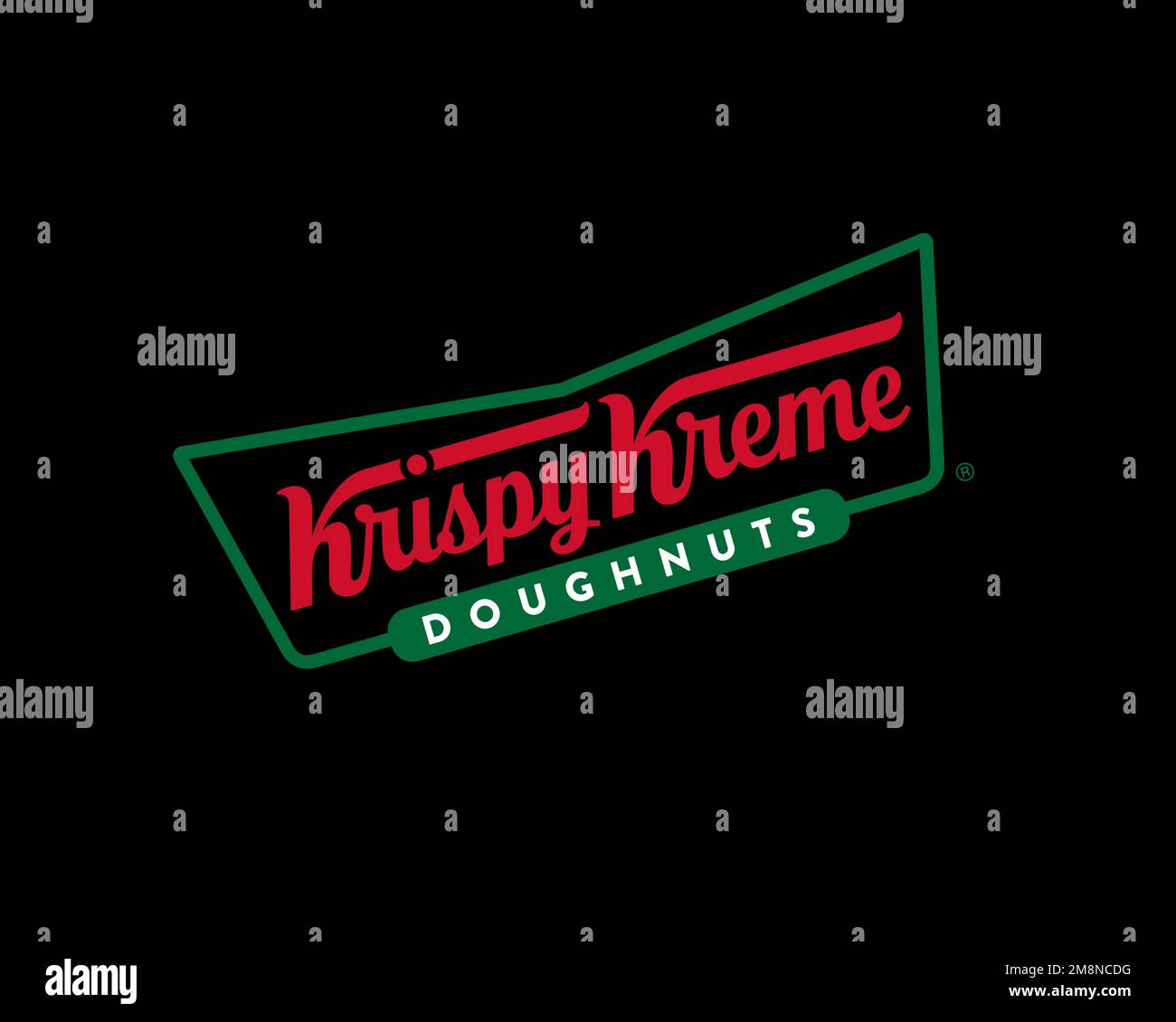 Krispy Kreme, rotated logo, black background Stock Photo - Alamy