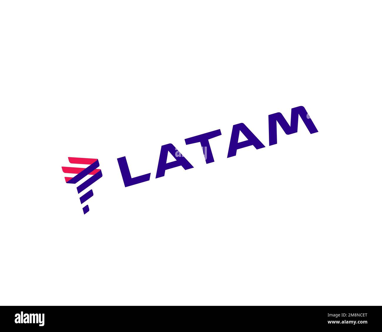 LATAM Colombia, rotated logo, white background Stock Photo - Alamy
