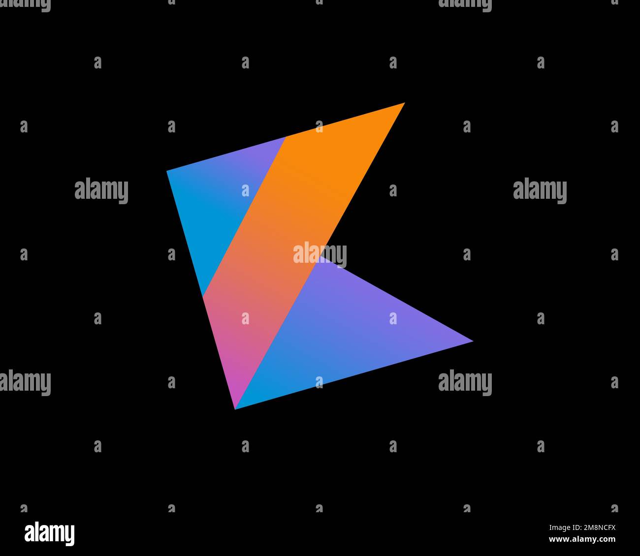 Kotlin programming language, rotated logo, black background Stock Photo ... Kotlin programming language, rotated logo, black background Stock Photo ...