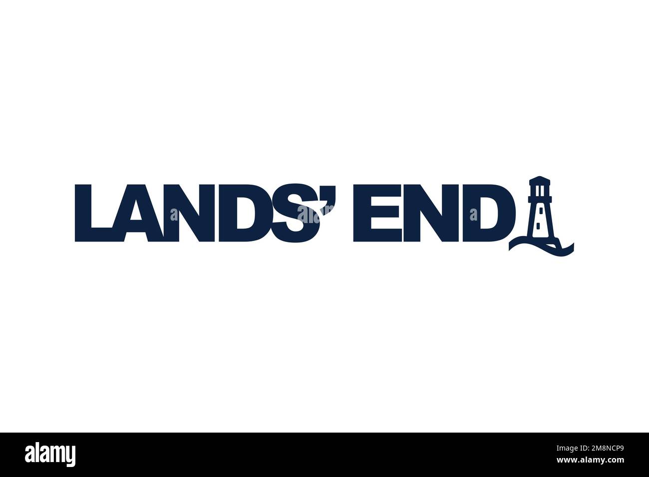 Lands' End, Logo, White Background Stock Photo - Alamy