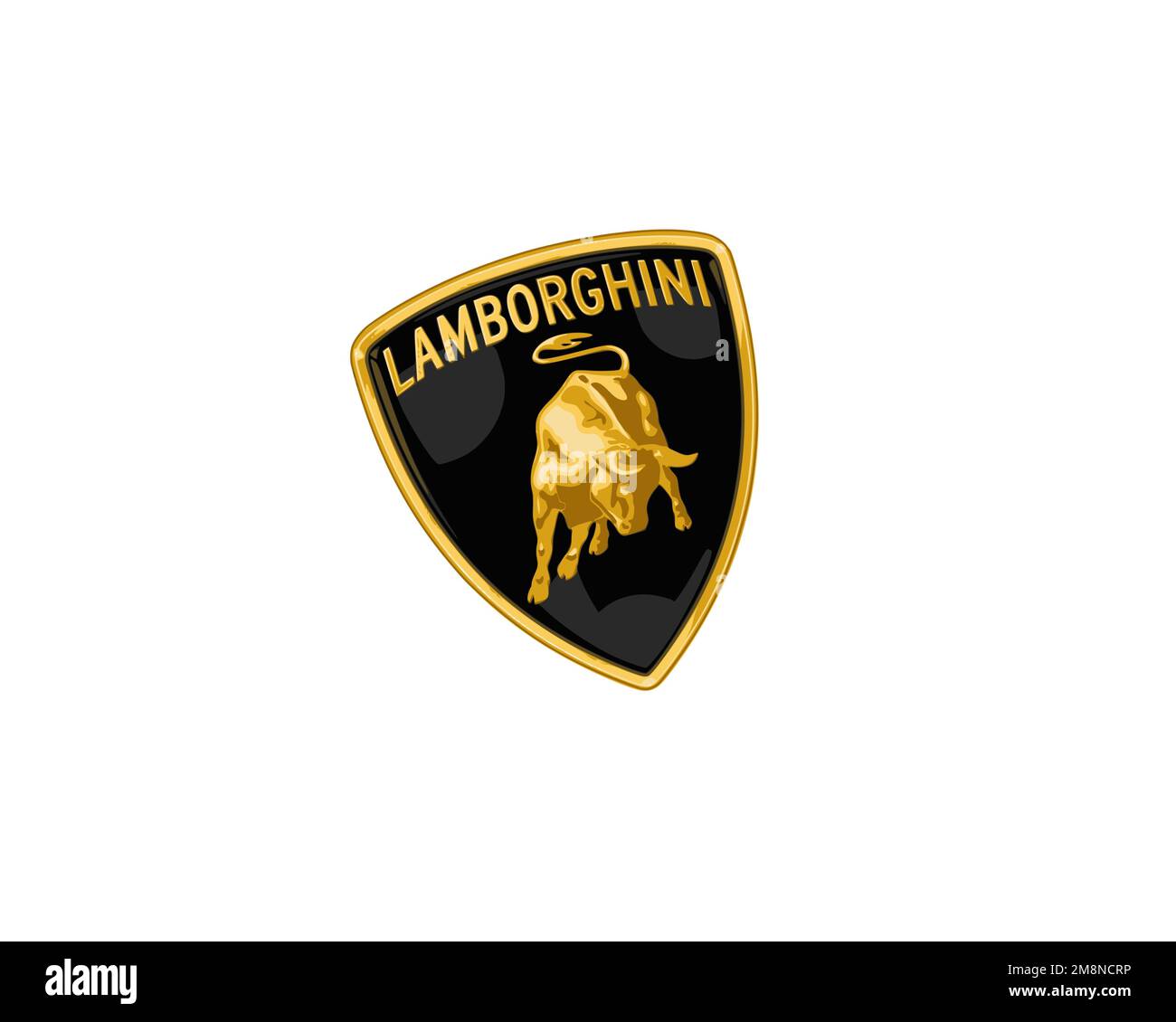 Lamborghini, Rotated Logo, White Background Stock Photo - Alamy