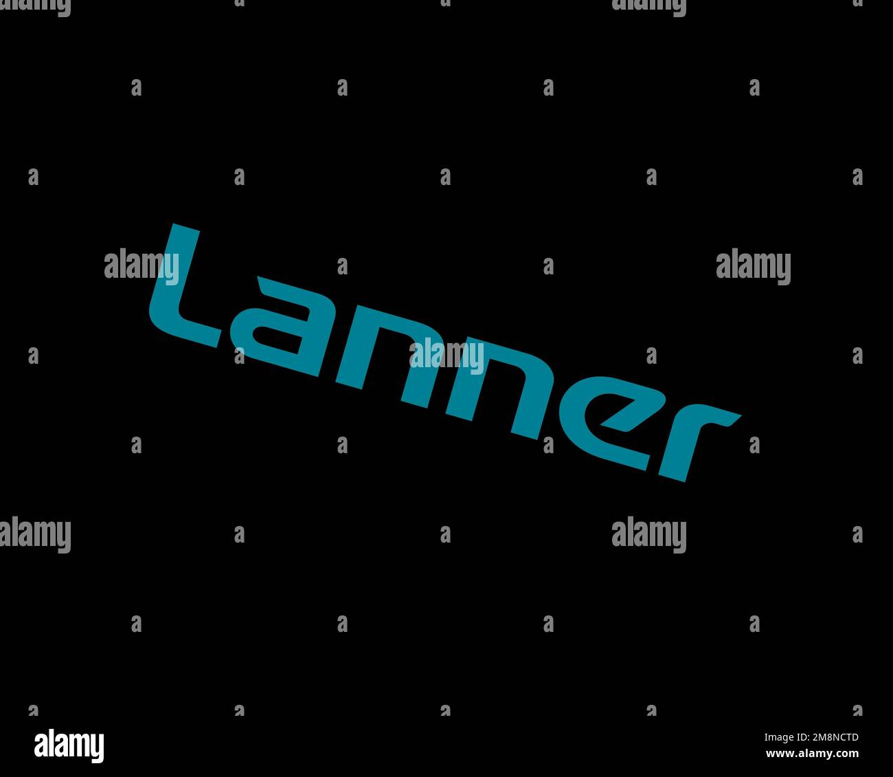 Lanner Inc. rotated logo, black background B Stock Photo - Alamy