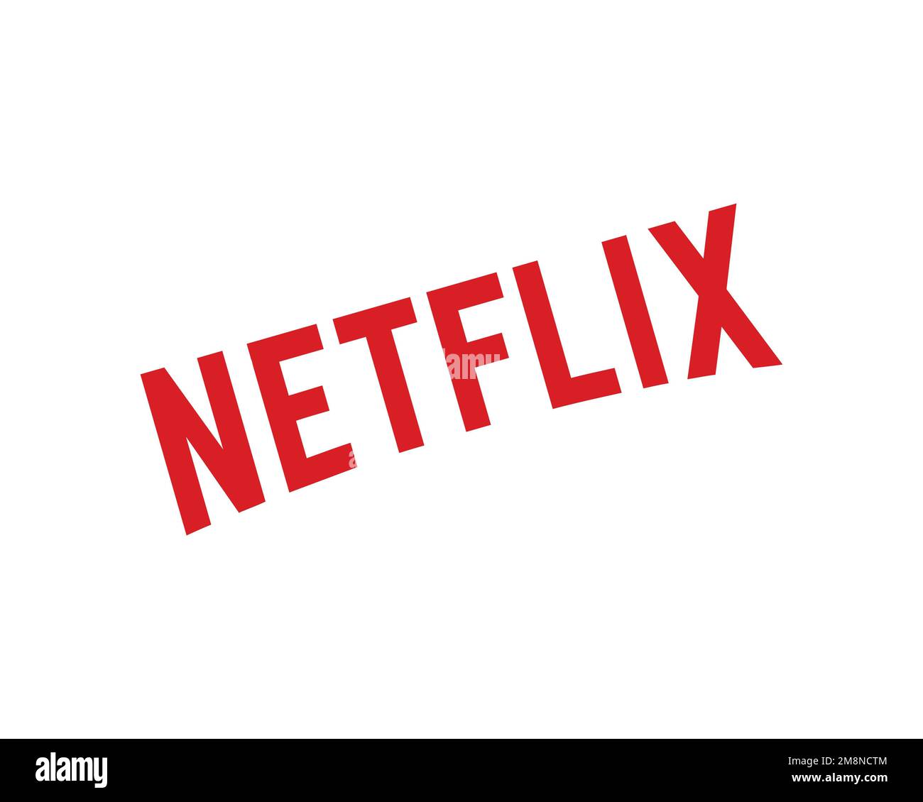 Netflix, rotated logo, white background Stock Photo - Alamy