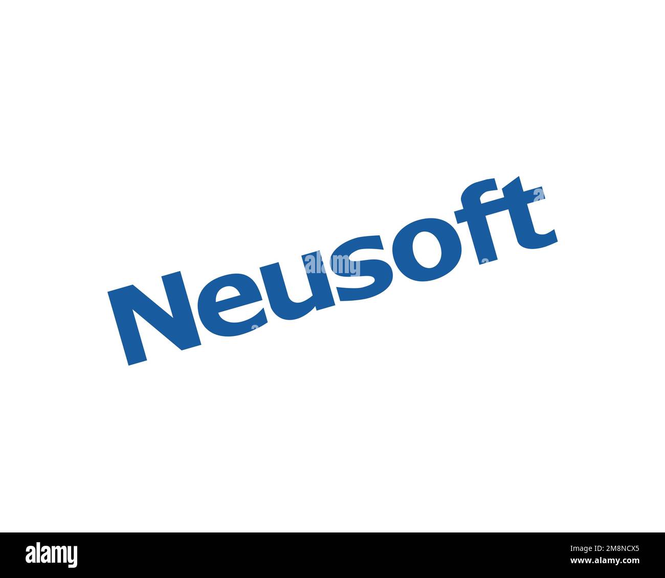 Neusoft, rotated logo, white background Stock Photo - Alamy