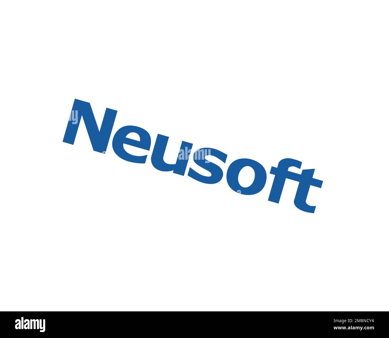 Neusoft, rotated logo, white background B Stock Photo - Alamy