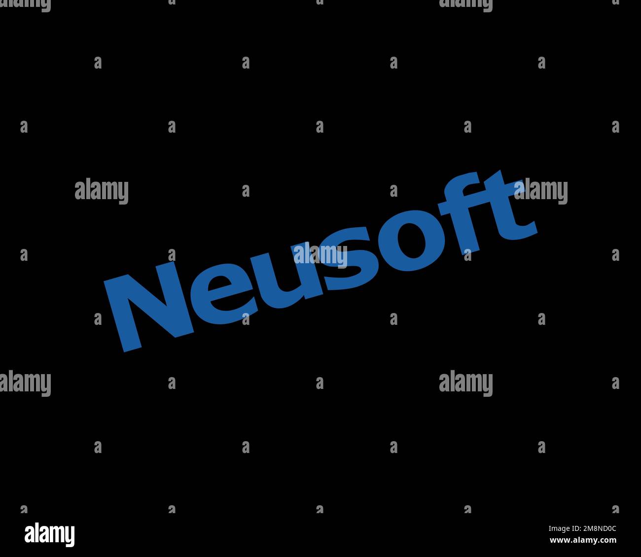 Neusoft, rotated logo, black background Stock Photo - Alamy