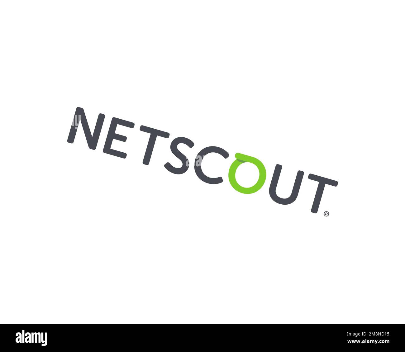 NetScout Systems, rotated logo, white background B Stock Photo - Alamy