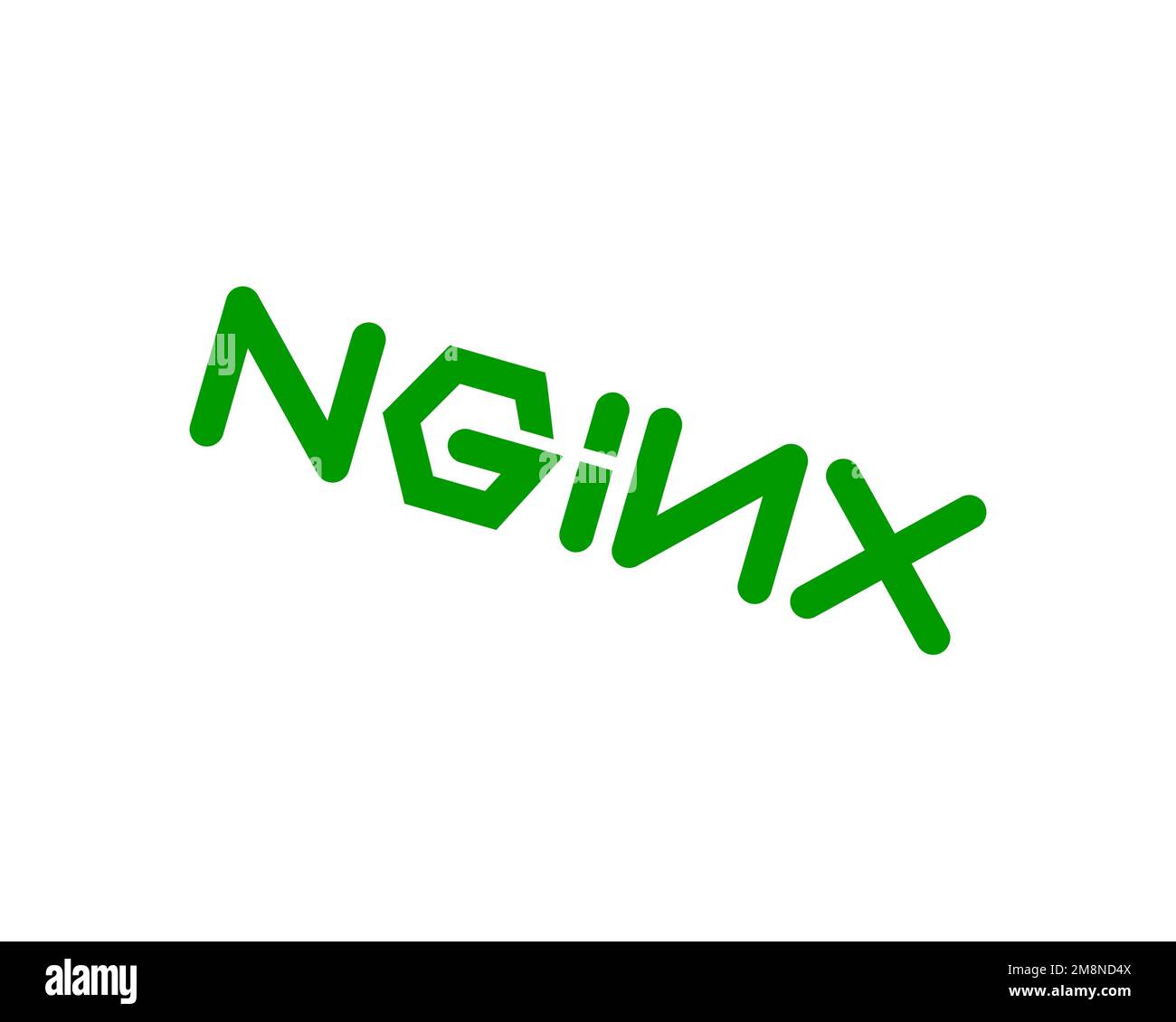 Nginx, rotated logo, white background B Stock Photo - Alamy