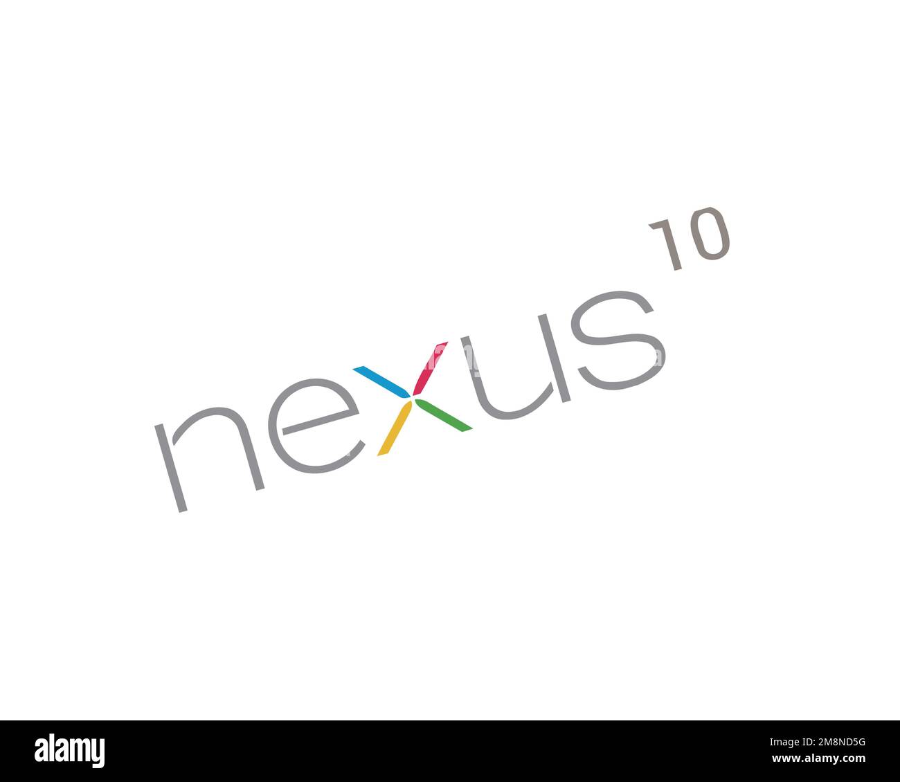 Nexus 10, rotated logo, white background Stock Photo - Alamy