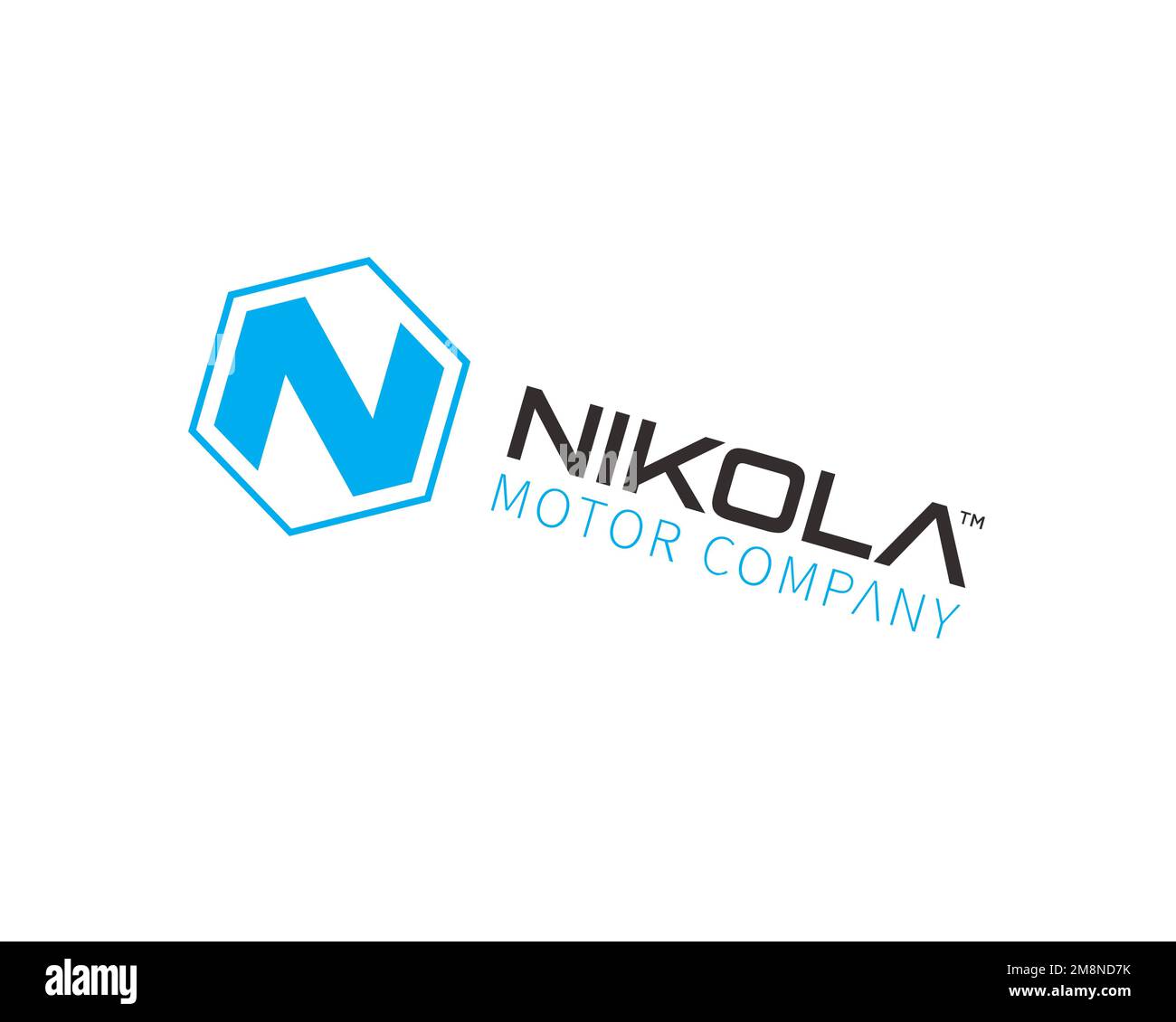 Nikola Motor Company, rotated logo, white background B Stock Photo - Alamy