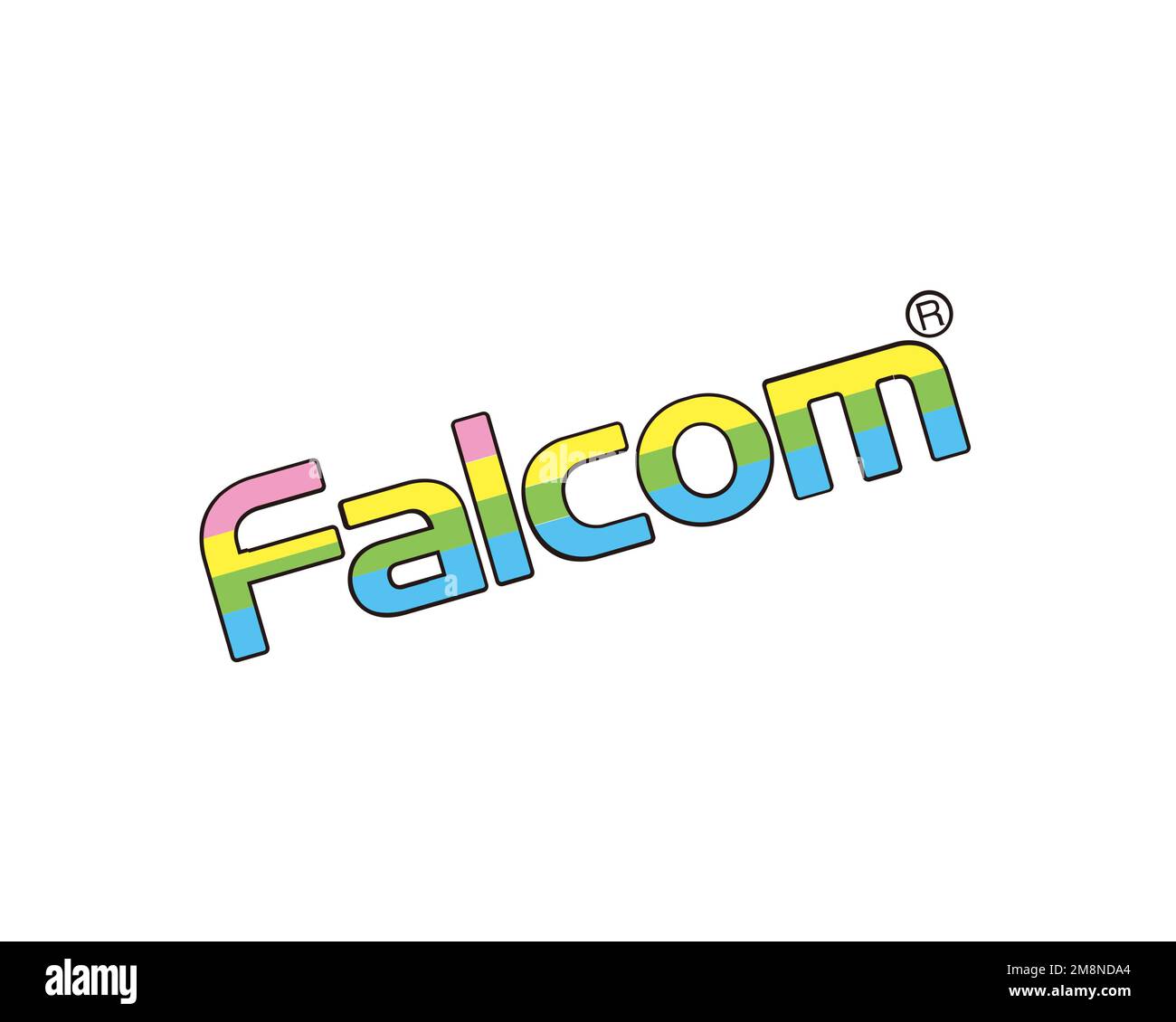 Nihon Falcom, rotated logo, white background Stock Photo - Alamy