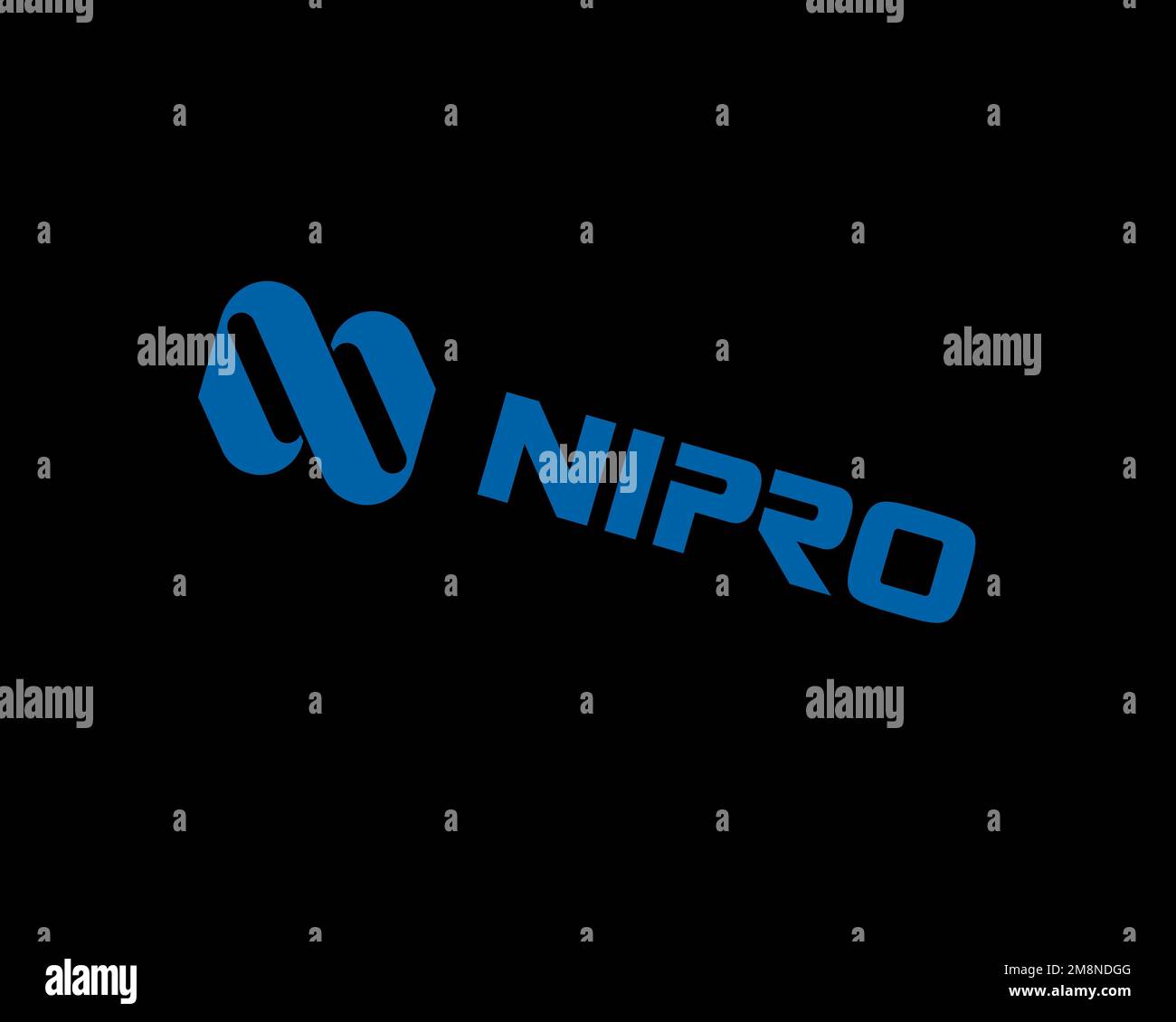 Nipro, rotated logo, black background B Stock Photo - Alamy
