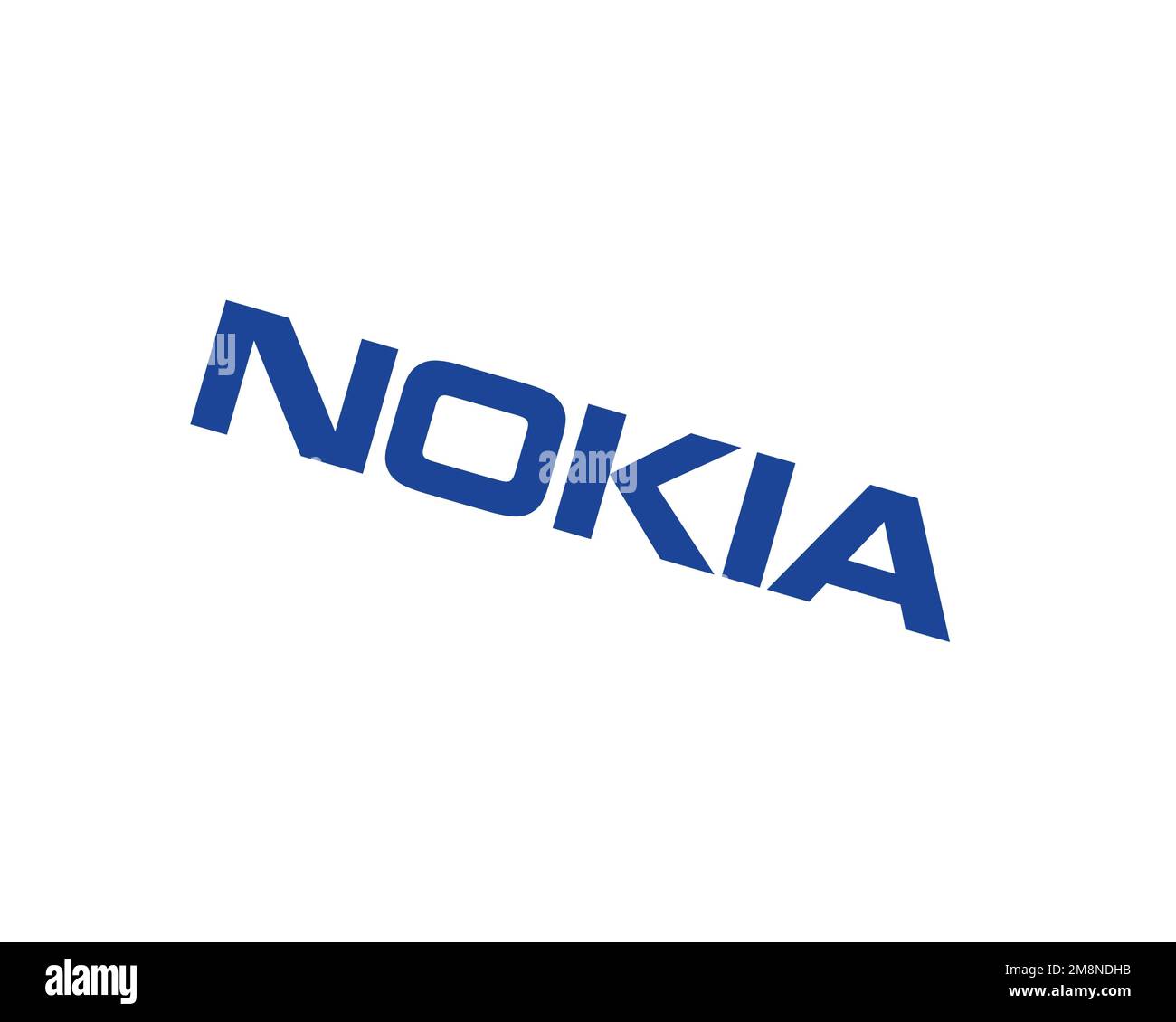 Nokia, rotated logo, white background B Stock Photo - Alamy