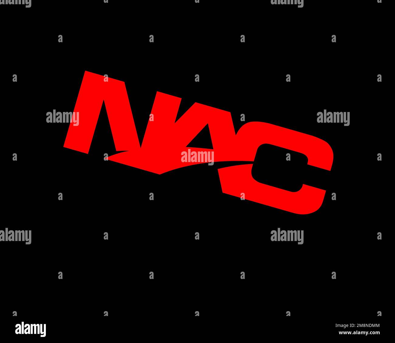 Northern Air Cargo, rotated logo, black background B Stock Photo - Alamy