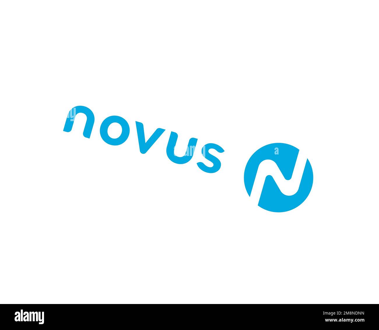 Novus entertainment company, rotated logo, white background B Stock Photo - Alamy