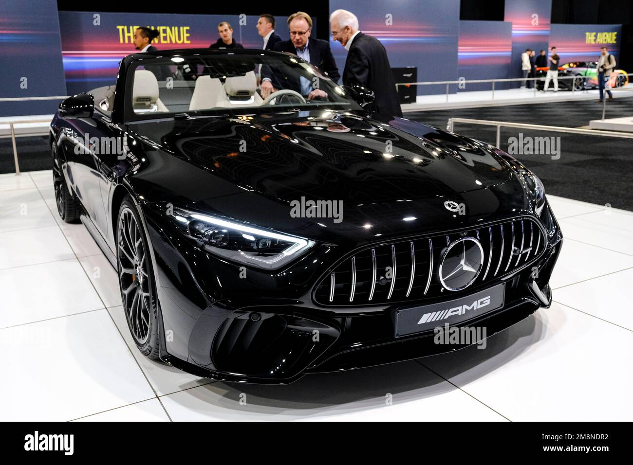Brussels, Belgium. 13th Jan, 2023. Mercedes-AMG car on display during ...