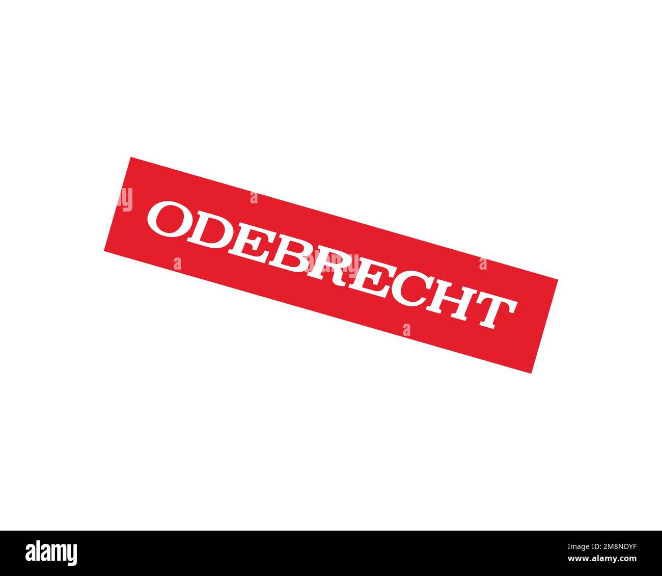 Odebrecht, rotated logo, white background B Stock Photo - Alamy