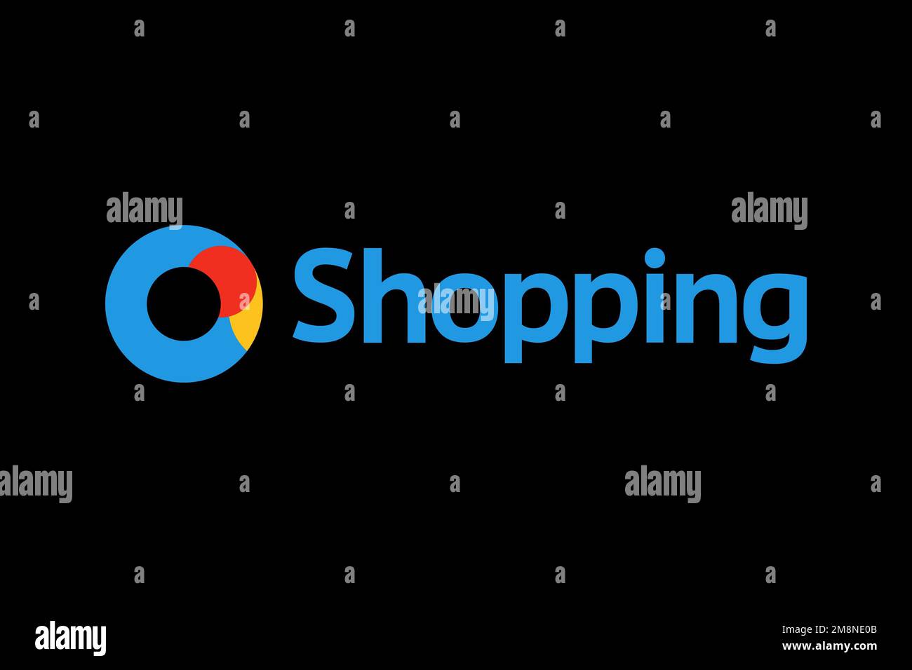 O Shopping, Logo, Black background Stock Photo - Alamy