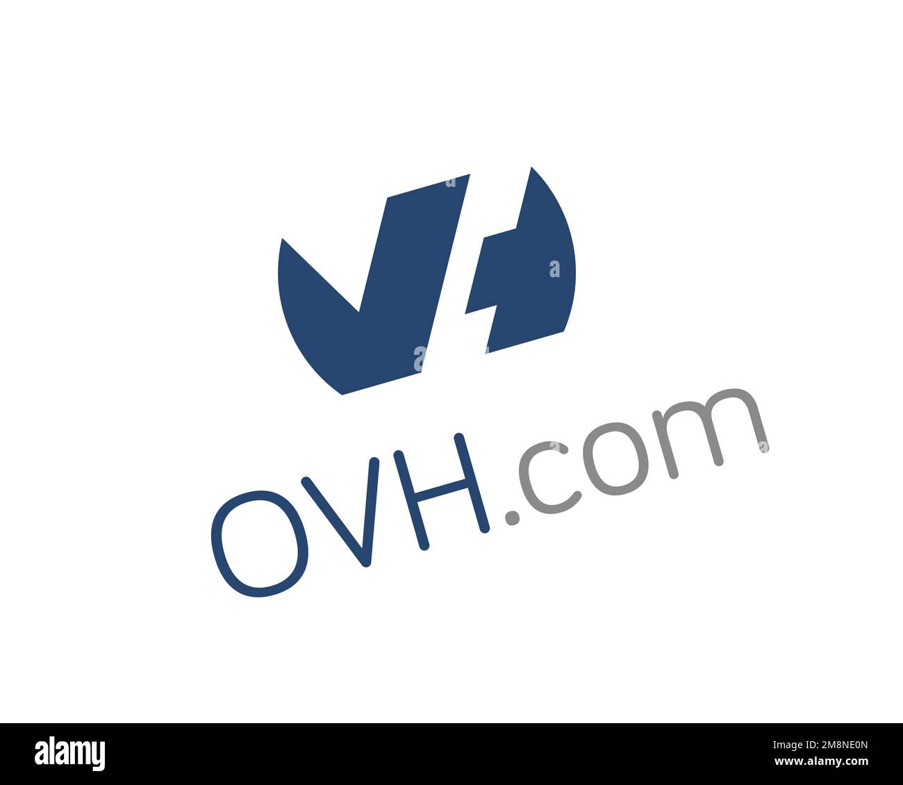 OVH, rotated logo, white background Stock Photo - Alamy